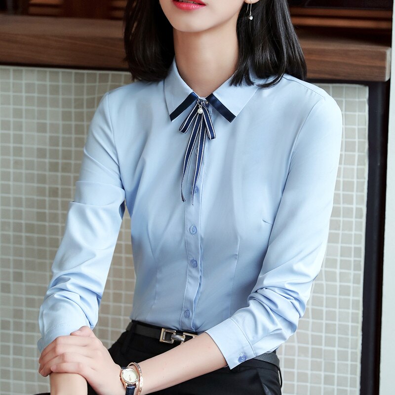 shirt women long sleeve autumn interview formal bo... – Grandado
