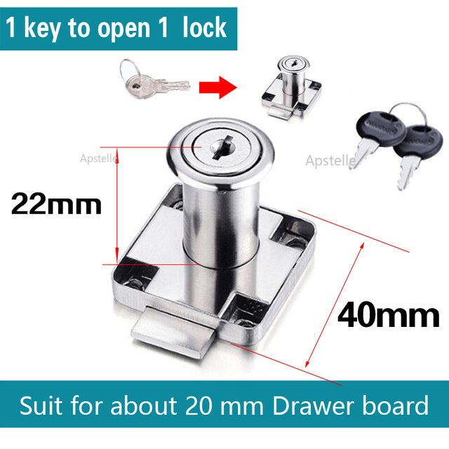 Drawer Furniture Lock Same Key 22/33/38 mm Wardrob... – Grandado