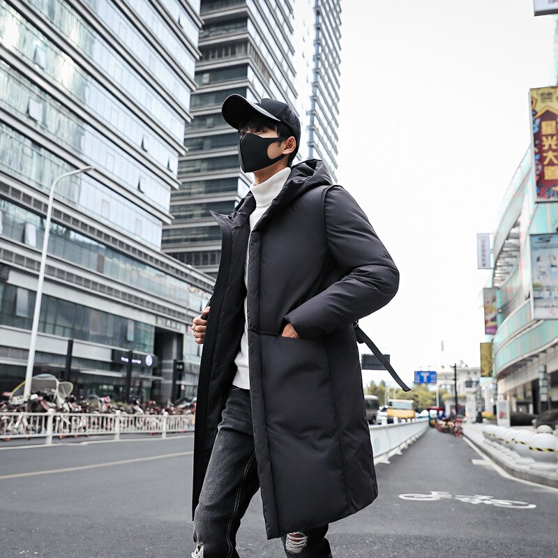 Parka Men Winter Long Jacket Men Hooded Thick Cott... – Grandado