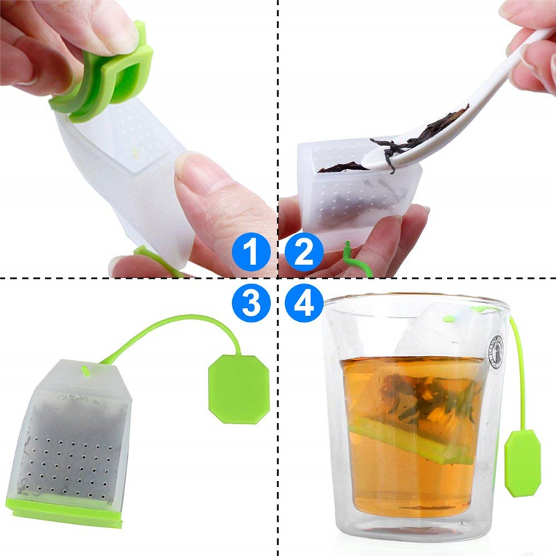 Silicone Tea Infuser Bag FineGood Reusable Safe Lo... – Grandado