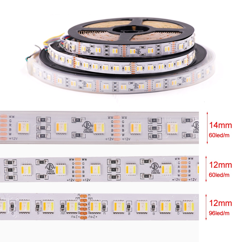 5 Colors in 1 Chip LED Strip 12V 24V RGBW RGBWW RG... – Vicedeal