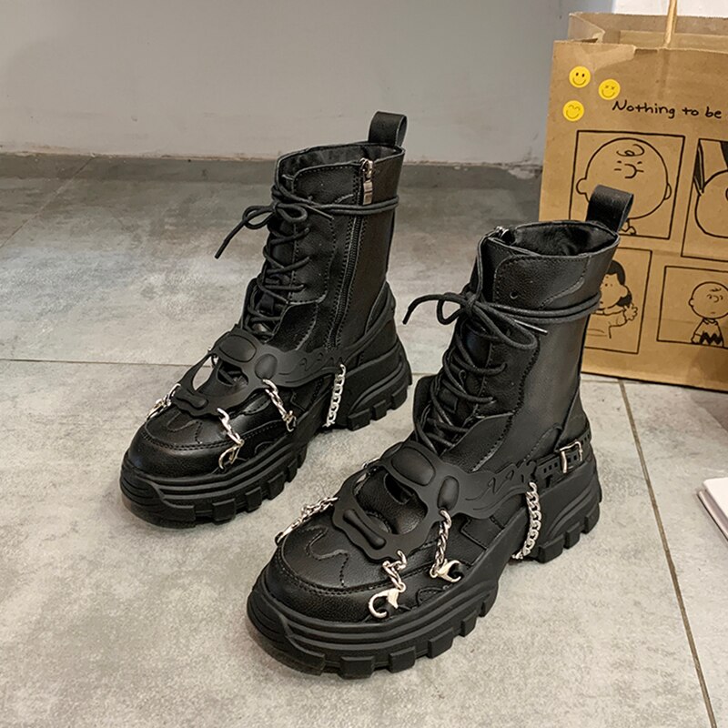 Botas de plataforma punk gótico para mujer, botas ... – Grandado