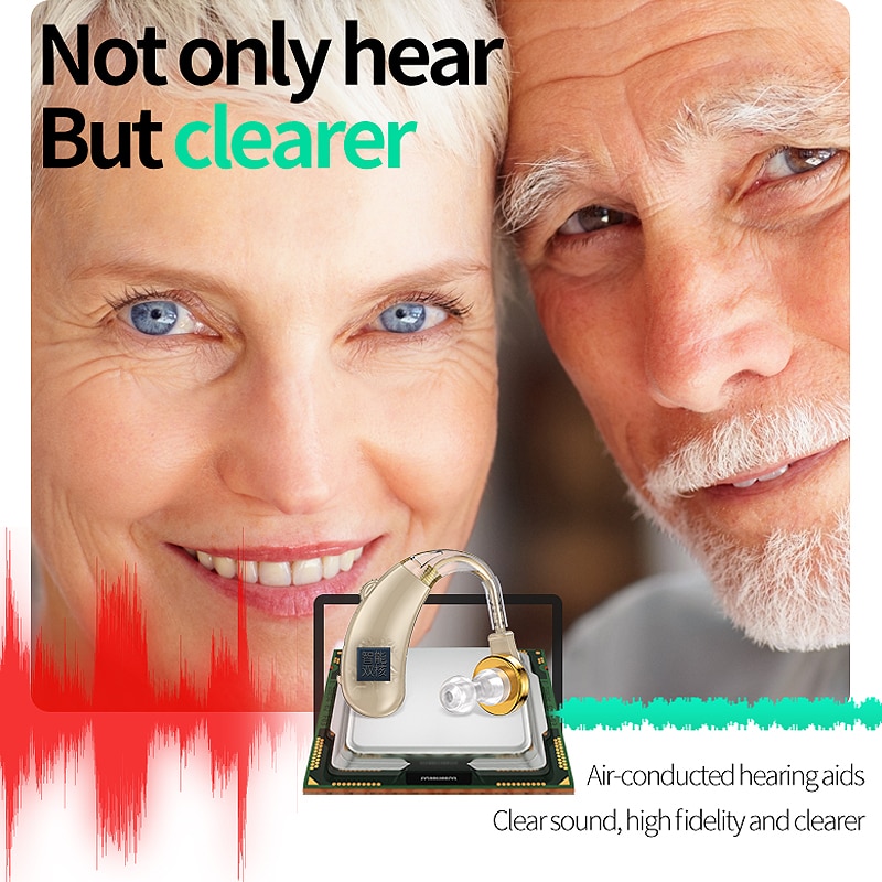 XIONGLU Hearing Aid for Elderly Deaf Air Conductio... – Grandado