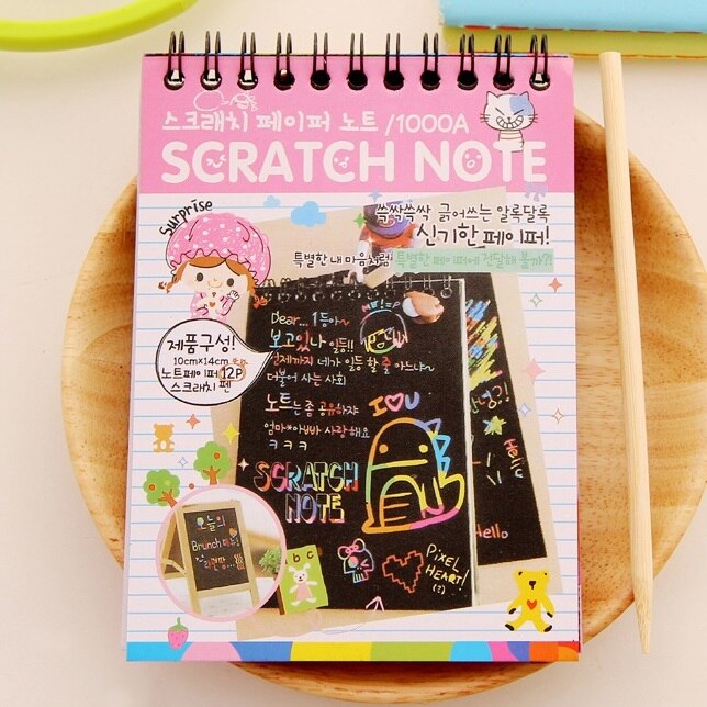 DIY Scratch Book Scratch Stickers Note Book Drawin... – Grandado