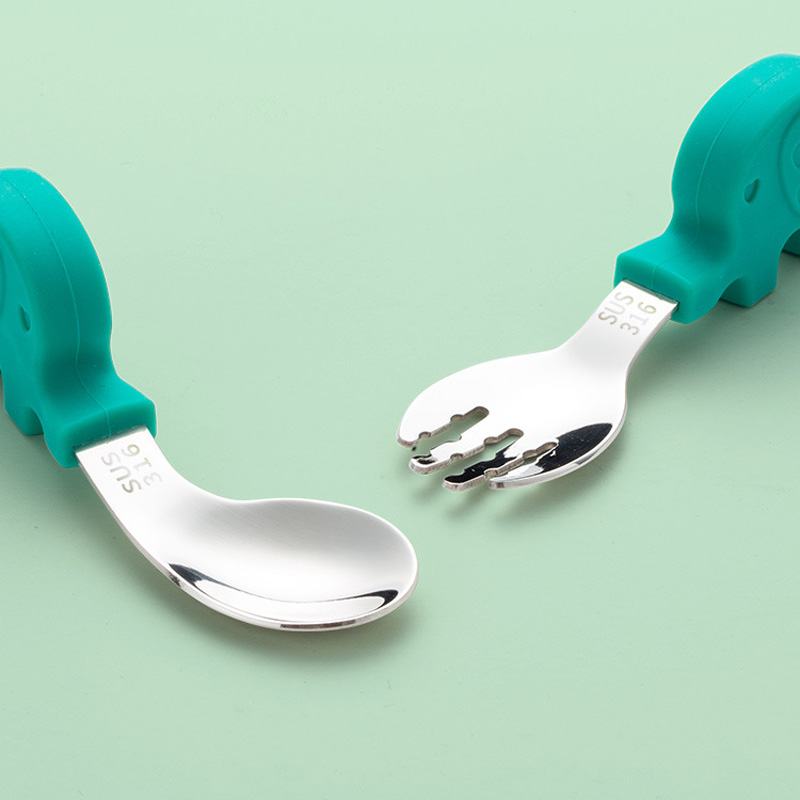 2Pcs Servies Cartoon Kids Lepel En Vork Set Rvs Le... – Grandado