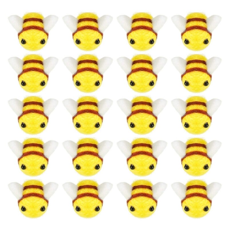 20 Pcs Wool Felt Bumble Bee Craft Decor Ball for C... – Grandado