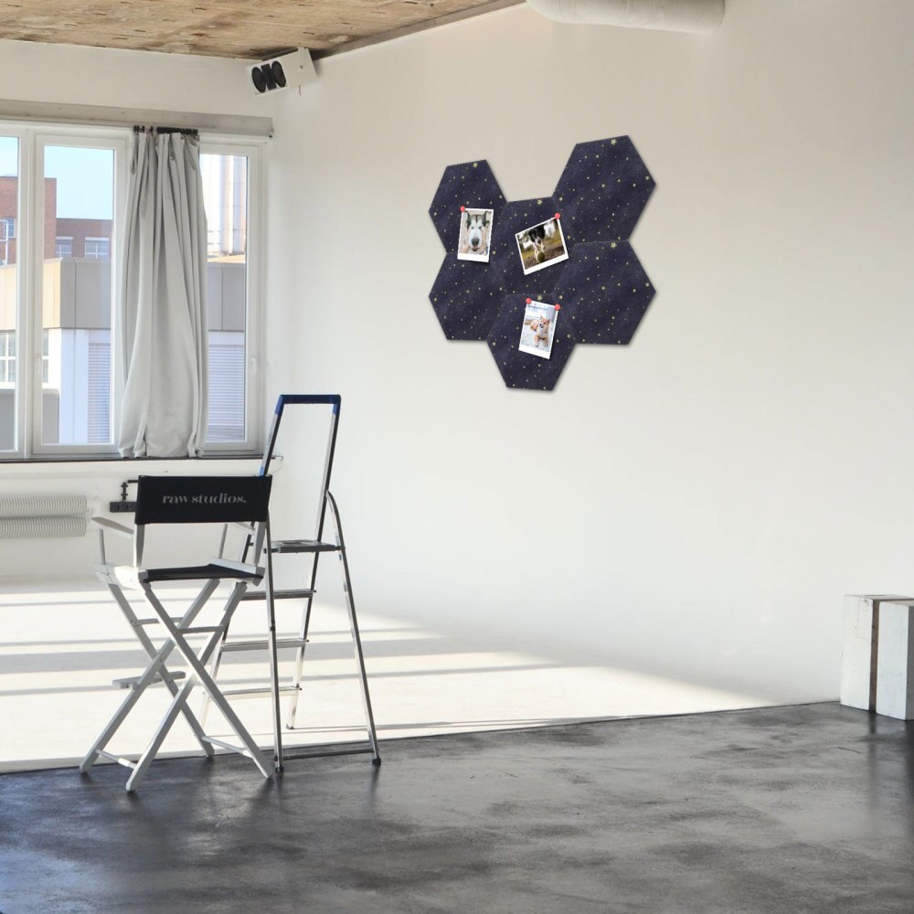 6pcs Felt Hexagon Tile Board Cork Board for Wall D... – Grandado