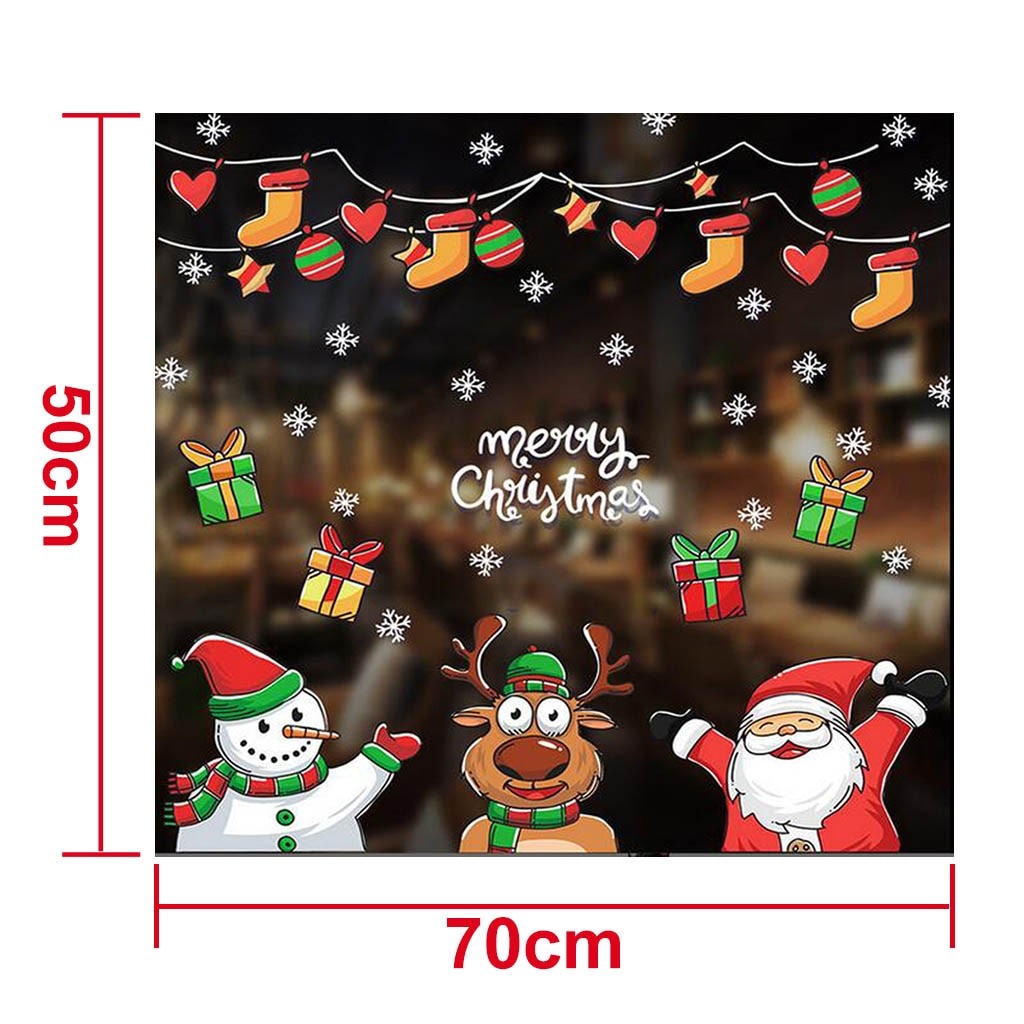 Christmas Stickers Decoration Shopping Mall Glass ... – Grandado