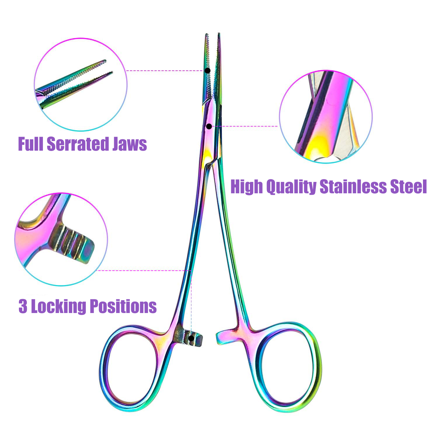 Dog Hair Tweezers Hemostat forceps stainless steel... – Grandado