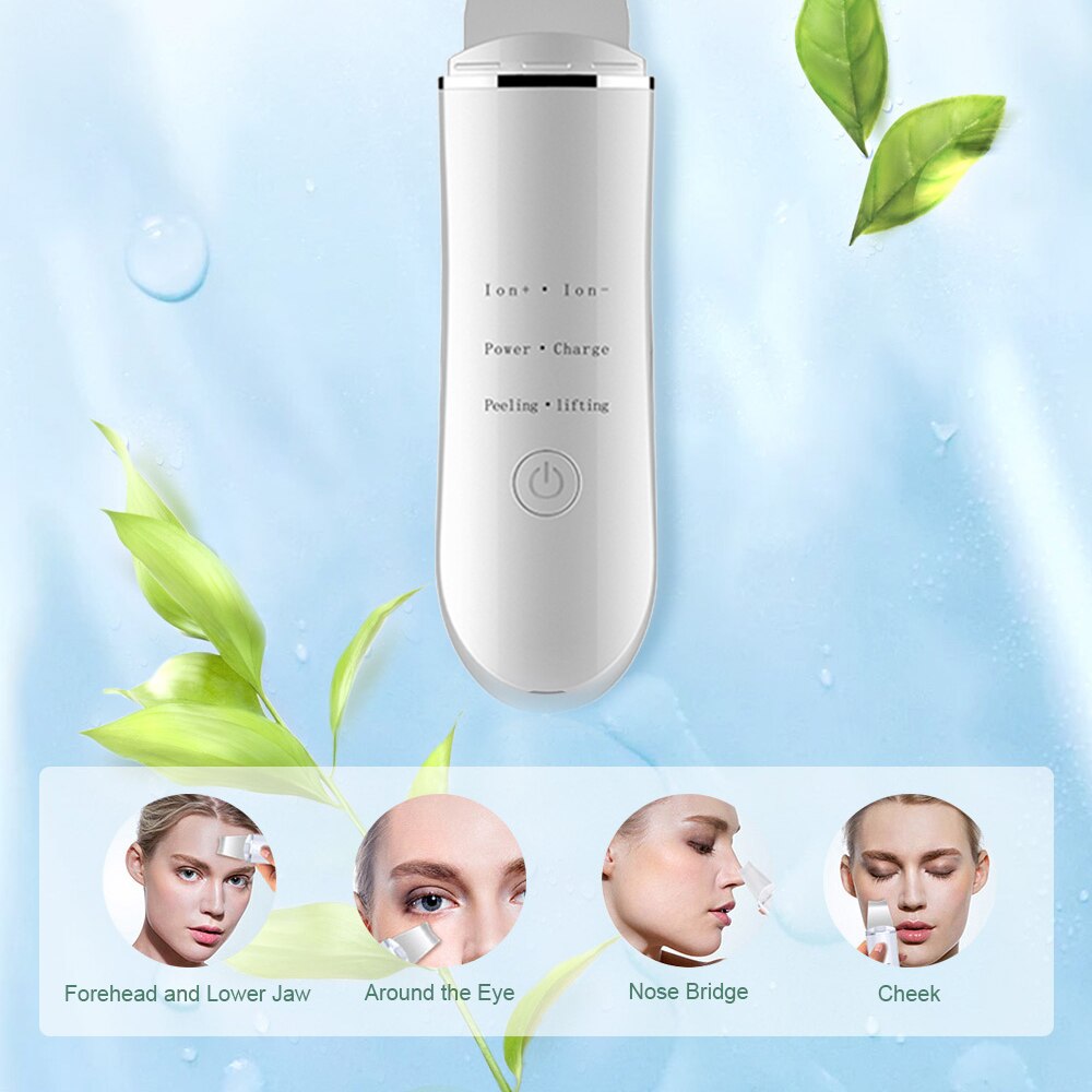 Rechargeable Ultrasonic Face Skin Scrubber Deep Fa... – Grandado