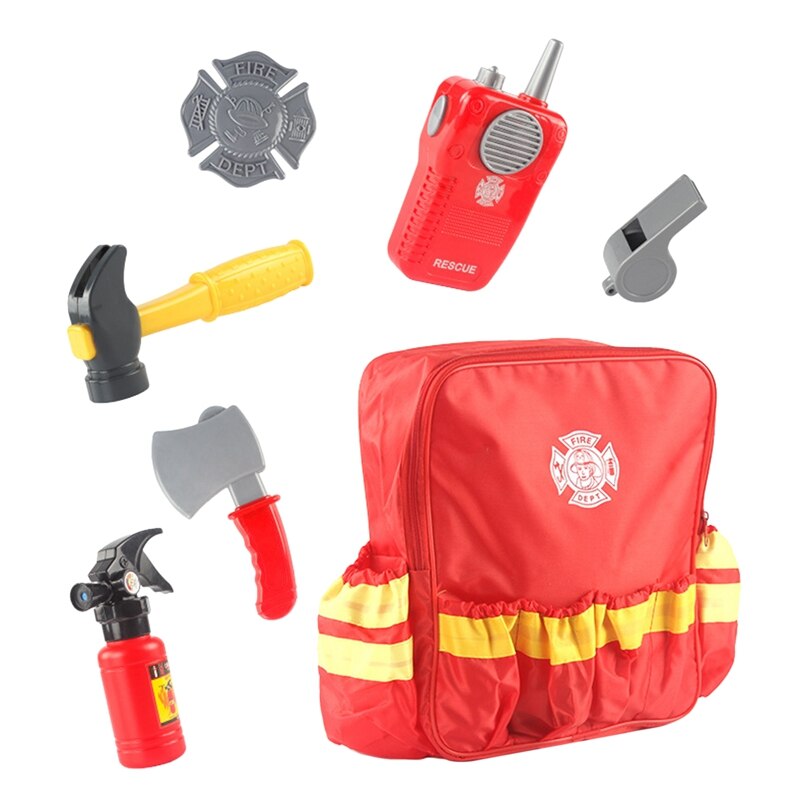 Children's Fireman Role Play Toolbox Set Occup... – Grandado