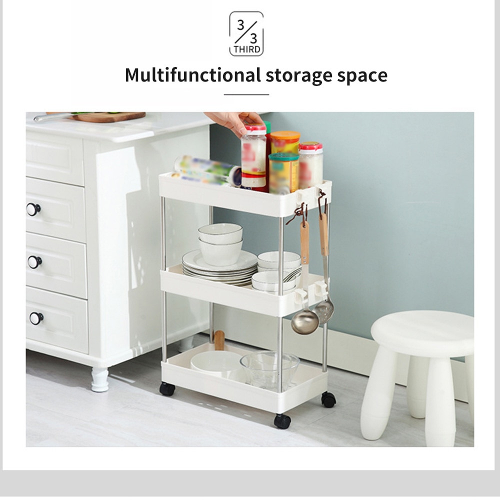 Bathroom Quilted Storage Rack Four Layers Kitchen ... – Grandado