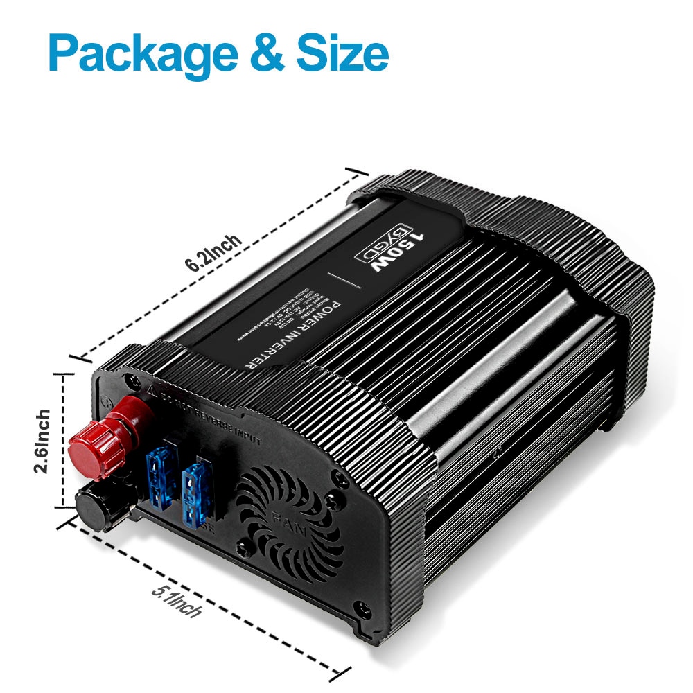 BYGD Power Inverter 150W 12V DC to 220V-240V AC Co... – Grandado