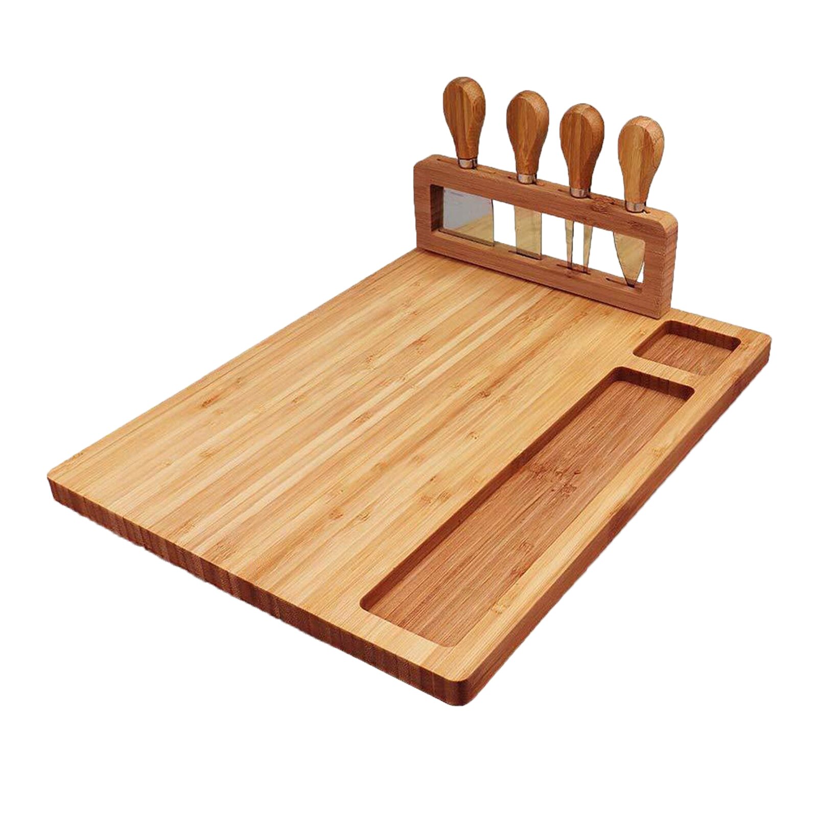 Chopping Board Bamboo Cheese Board Set Meat Charcu... – Grandado