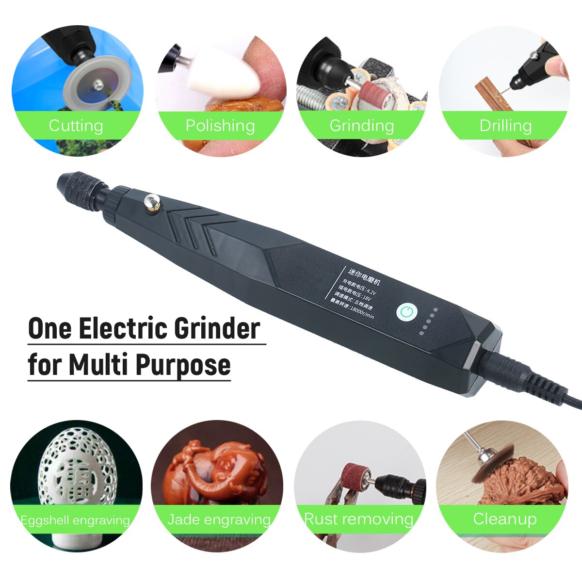 Ledningsfrit roterende værktøj elektrisk slibemask... – Vicedeal