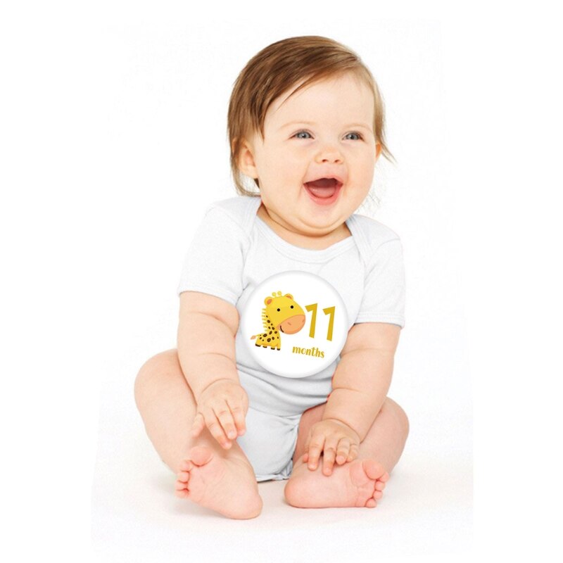 12 Pcs Baby Monthly Stickers Milestone Card Gender... – Vicedeal