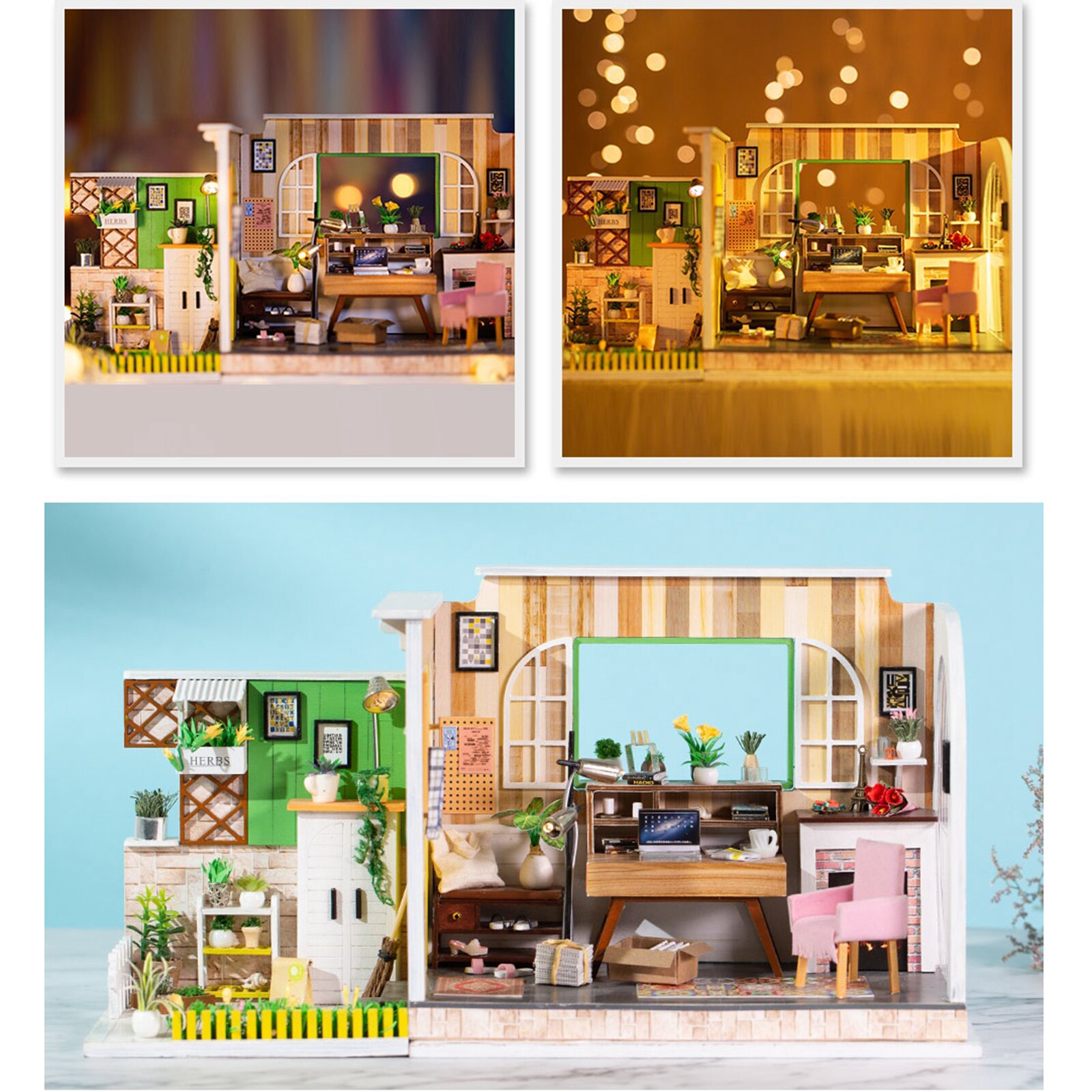 3D Dollhouse Miniature with Furniture, DIY House K... – Grandado