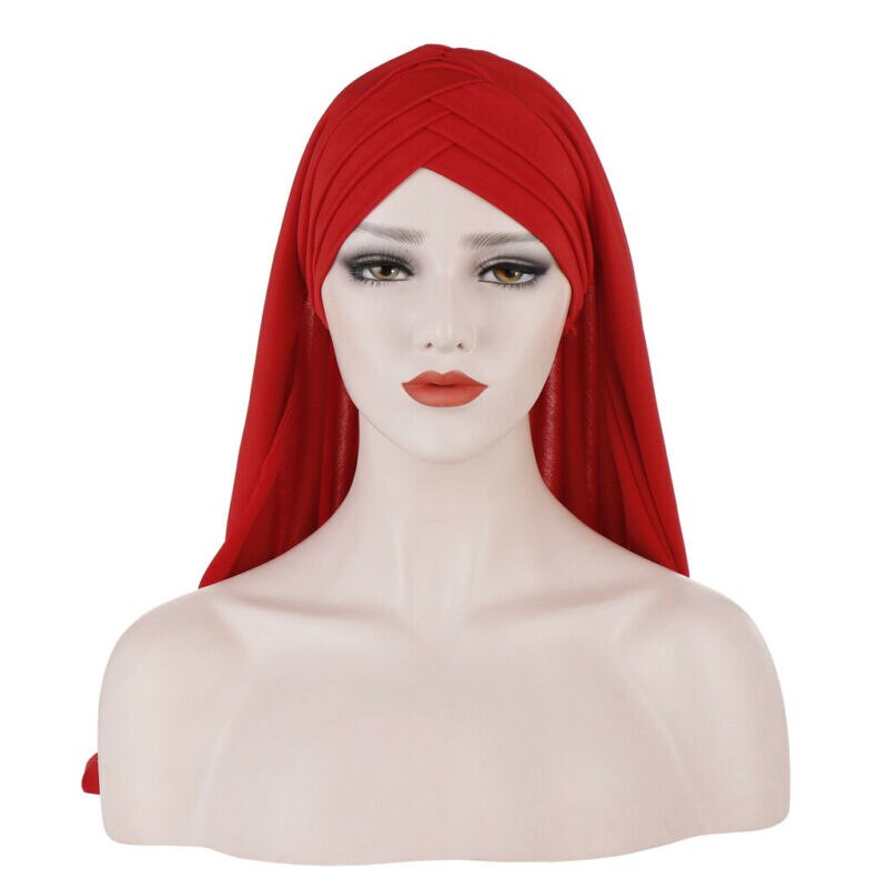 Muslim Instand Shawl Hijab Headscarf Cross Neck Sc... – Grandado