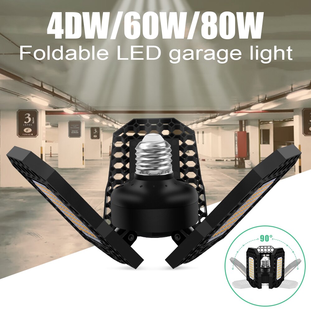 85-265V Led Garage Licht 40W 3-Blad Vouwen Mijnbou... – Grandado