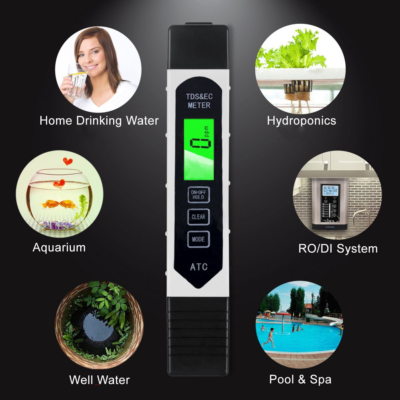 Profession Digital TDS Meter Portable EC Meter 0~9... – Grandado