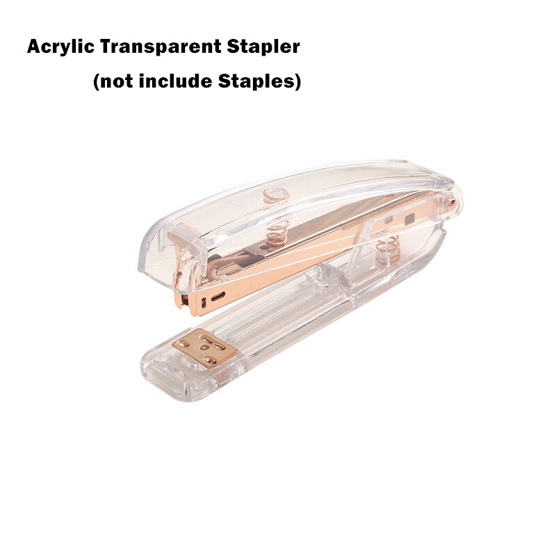 Rose Gold Color Stapler Set Acrylic Transparent Bi... – Vicedeal