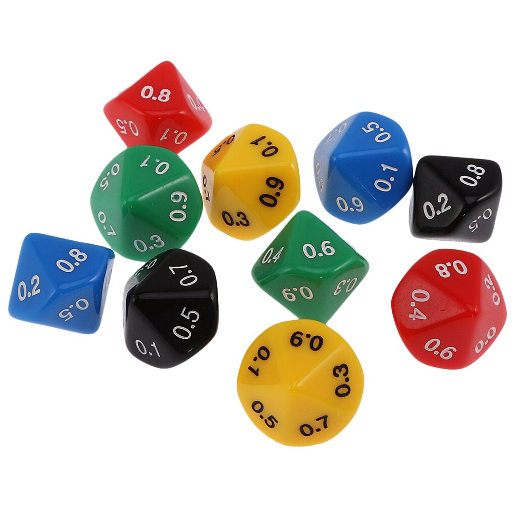 Stylish Acrylic 10 Sided Dices D10 Dice for TRPG R... – Vicedeal
