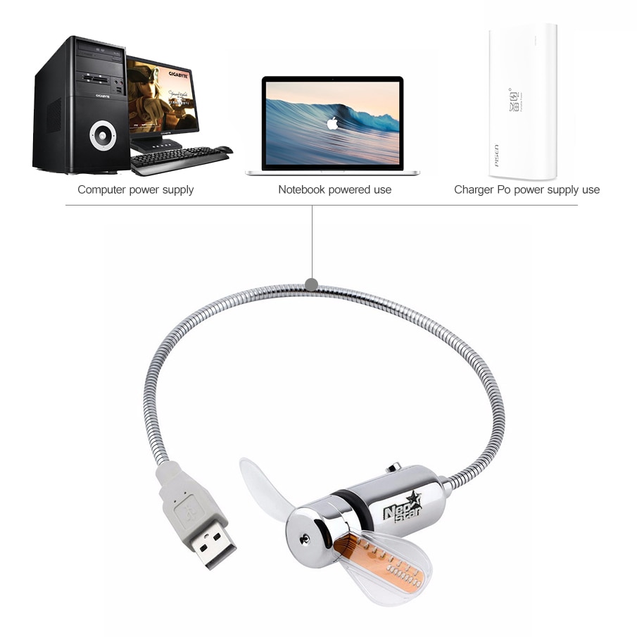 Mini USB Fan Gadgets LED Clock For laptop PC Noteb... – Vicedeal