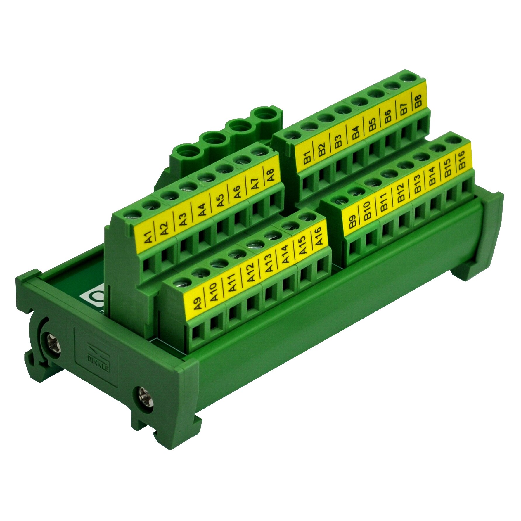 DIN Rail Mount 2x16 Position Screw Terminal Block ... – Vicedeal