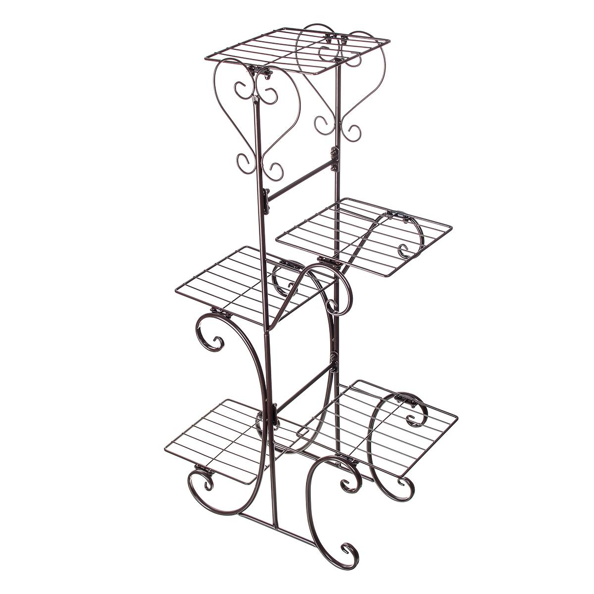 5 Tiers Iron Plant Stand Flower Shelf for Rack Bal... – Grandado