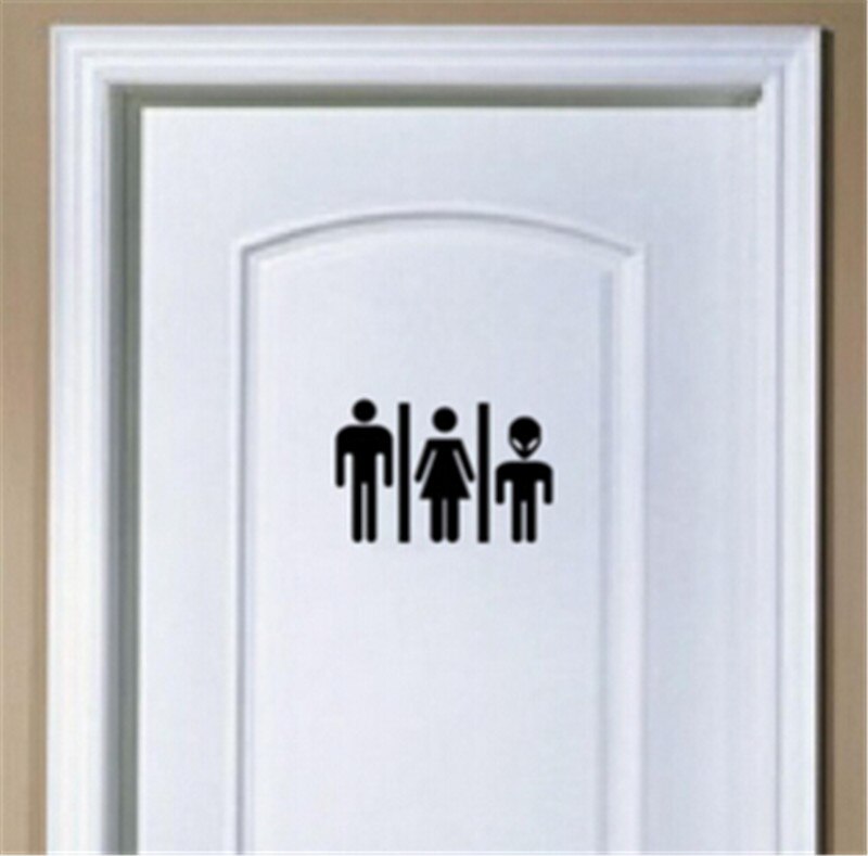 Funny Alien Toilet Sign DIY Door Sticker Decal 356... – Grandado