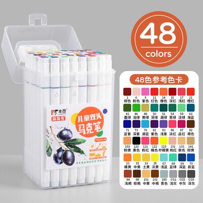 12/18/24/36/48 Colors Marker Pen Set Double-Headed... – Grandado