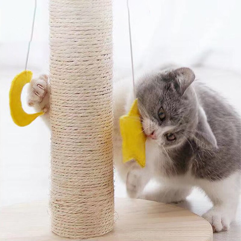 Cat Climb Column Star Month Sisal Wood Cat Climbin... – Grandado