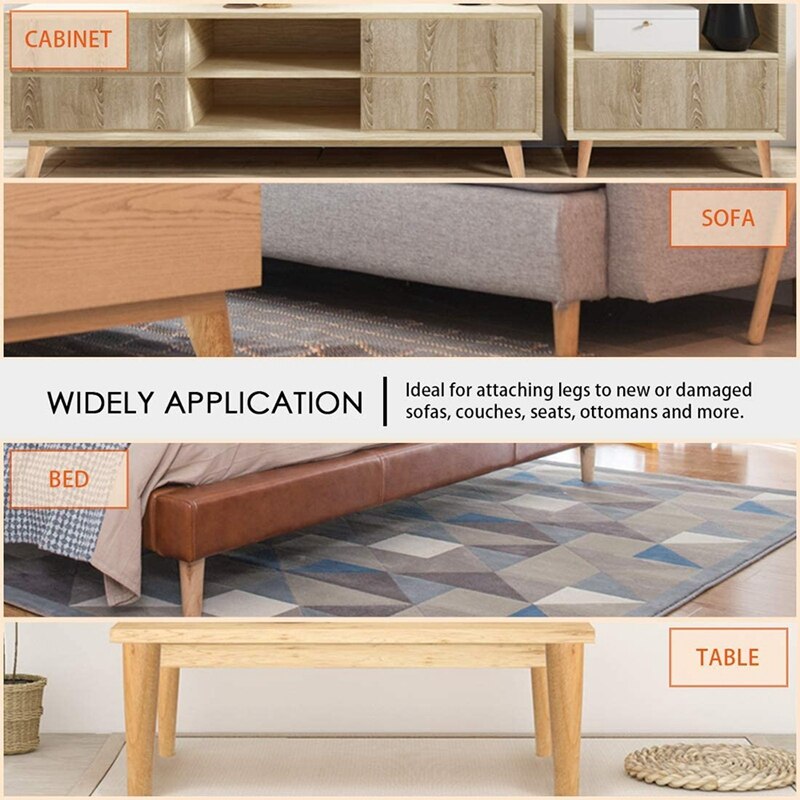 8 Sets Furniture Leg Mounting Plates with Hanger B... – Vicedeal