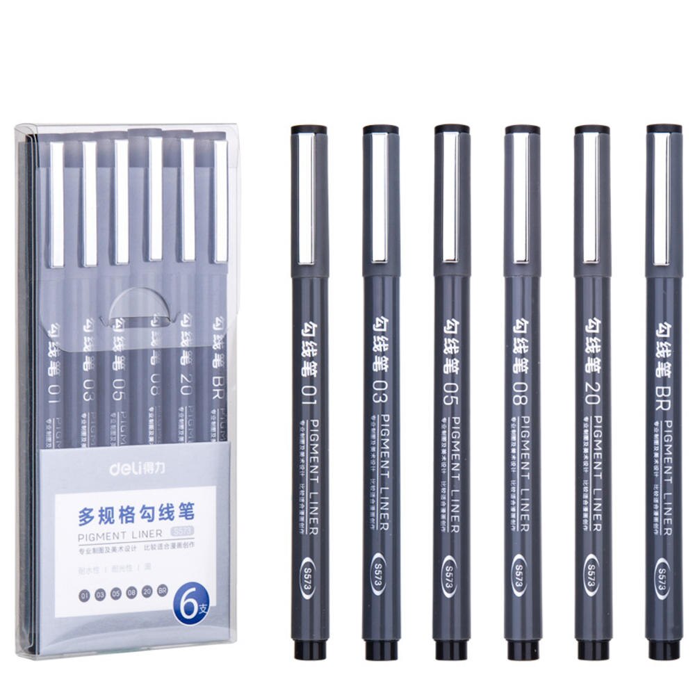 6 Teile/satz Kunst Marker Stift Skizze Pigment Fei... – Grandado