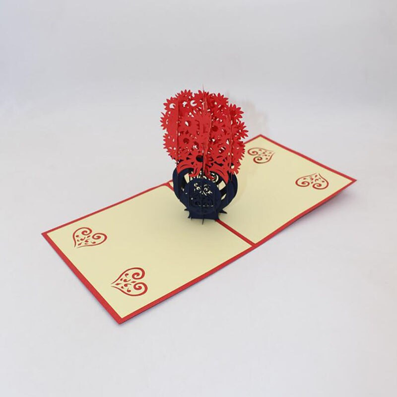 1Pcs Party 3D Up Cards Valentine Lover Happy Birth... – Grandado