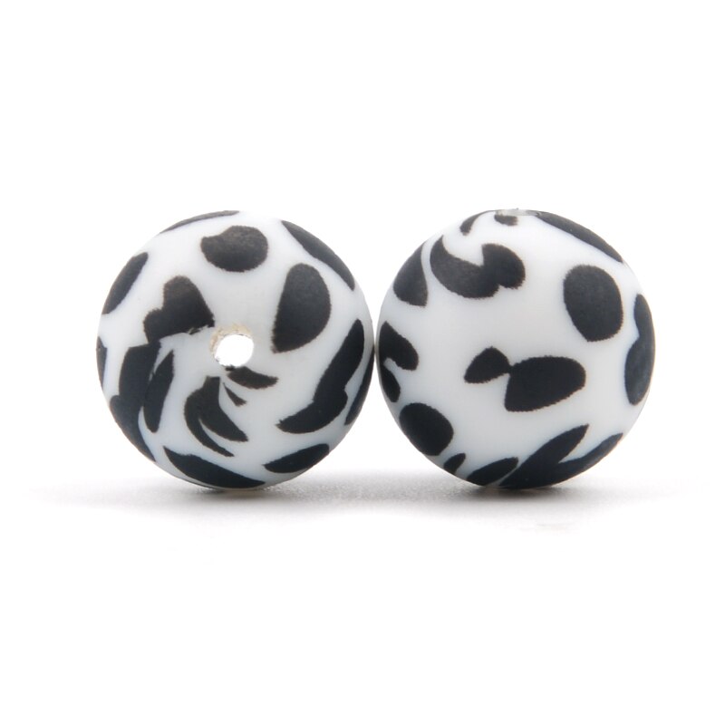 LOFCA 10pcs Silicone Beads Dalmatian Print 12/15/1... – Vicedeal