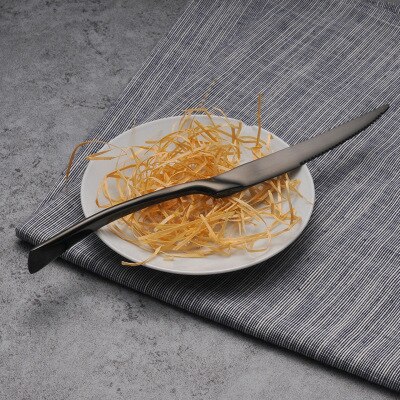 Black Cutlery Set Stainless Steel Western Food Tab... – Grandado