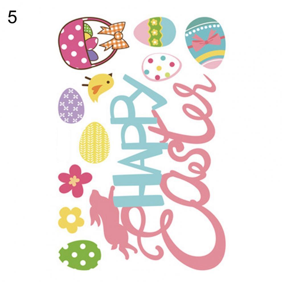 Happy Easter Window Stickers Bunny Easter Window C... – Grandado