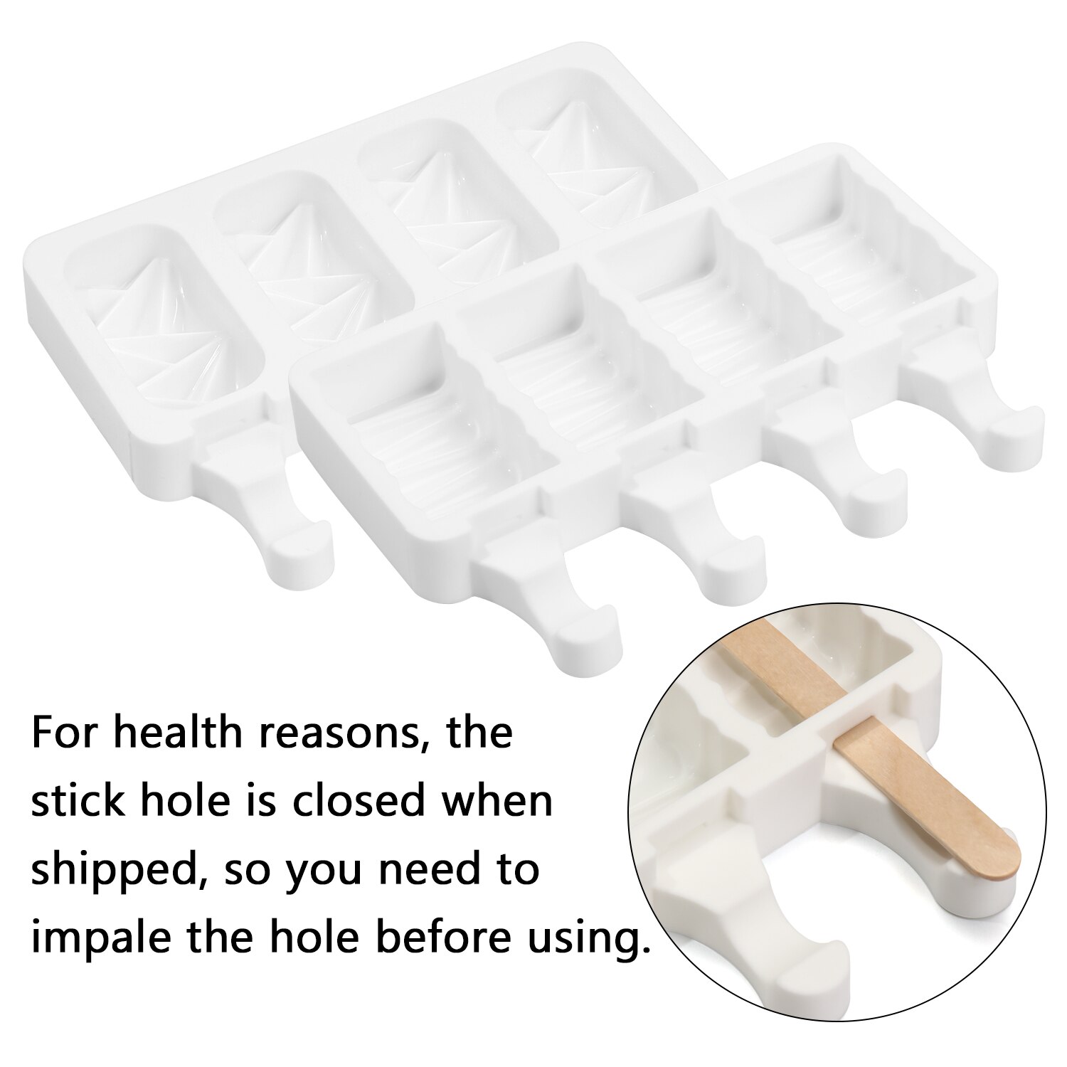 1Set Ice Cream Silicone Mold Reusable Ice Cube Tra... – Grandado