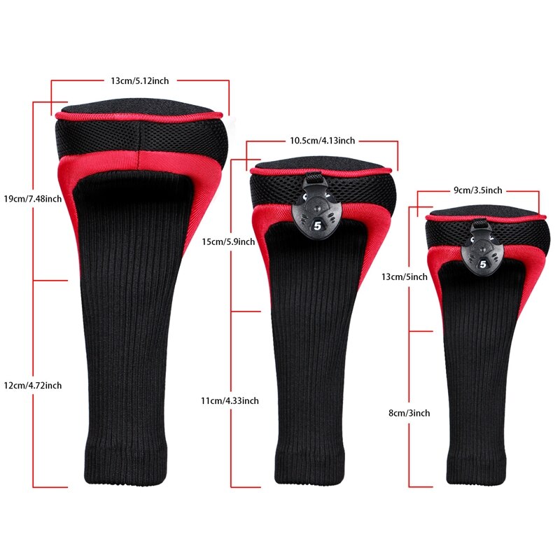 3Pcs/Pack Long Neck Golf Hybrid Club Head Covers I... – Vicedeal