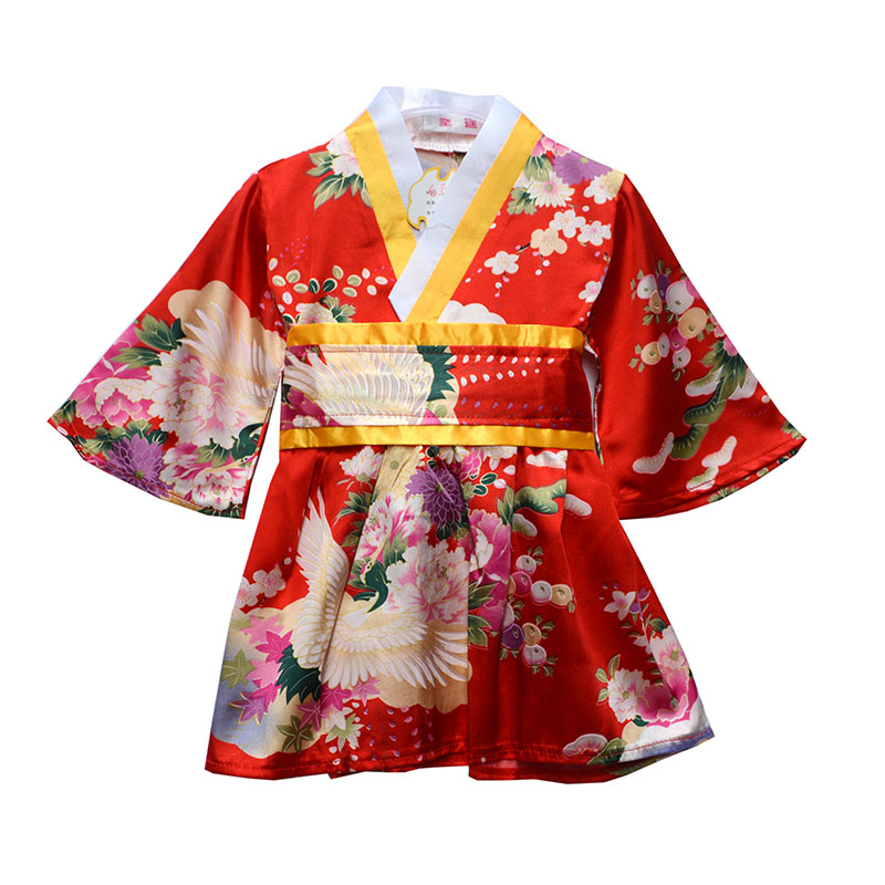 Japanese Baby Girl Kimono Robe Cute Kid Yukata wit... – Grandado