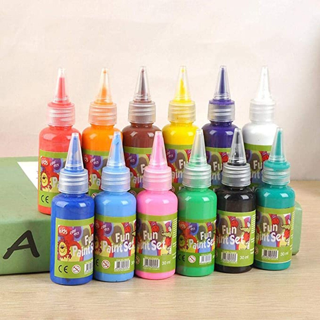 12 Kleur 720Ml Niet Neon Wasbare Vinger Verf Set V... – Grandado