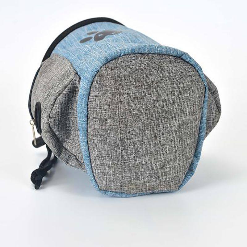 Dog Feed Pouch Pet Hands Free Training Waist Bag Drawstring Carries ...