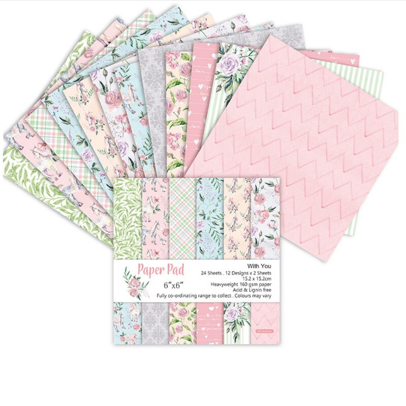 6 Inch Paper Pack Scrapbooking Craft Paper 24 Shee... – Grandado