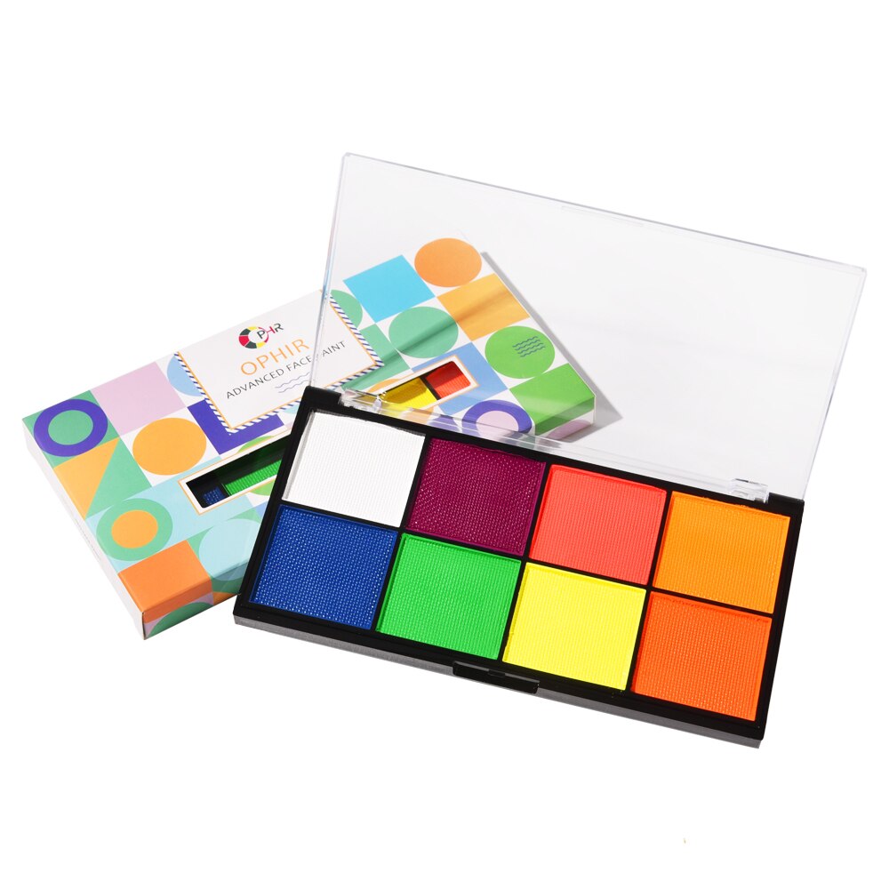 OPHIR Neon Color Split Cakes Face Paint Palette Se... – Grandado