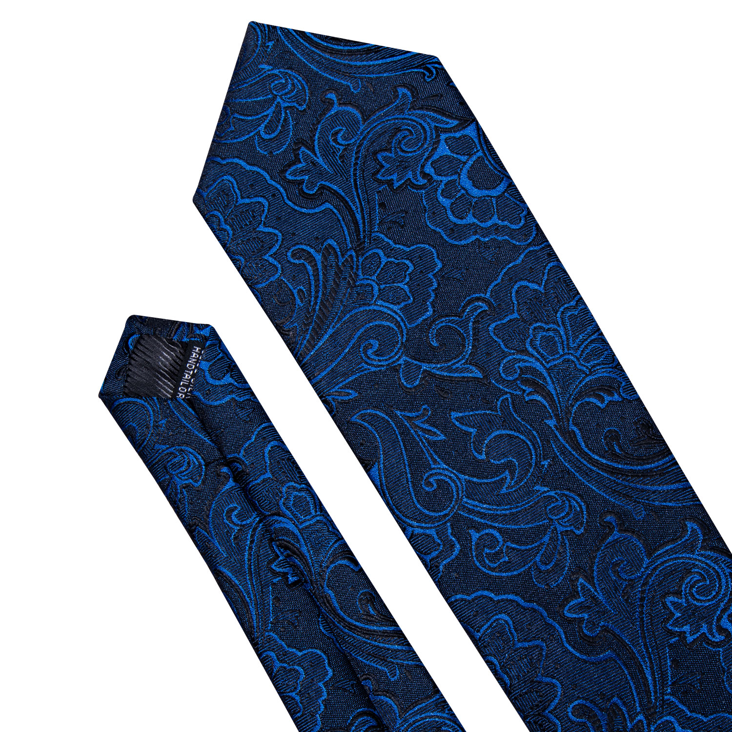 Barry.Wang Designers Blue Floral 8.5cm Wide Silk T... – Grandado