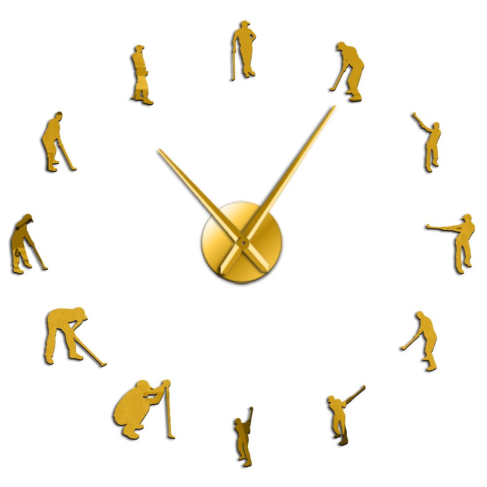 Golfers Large DIY Wall Clock Golf Player Mirror St... – Grandado