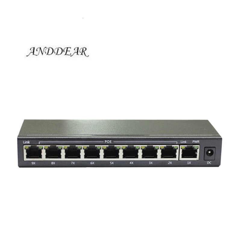 HT 9 Ports Ethernet IEEE802.3af POE switch ip phon... – Vicedeal