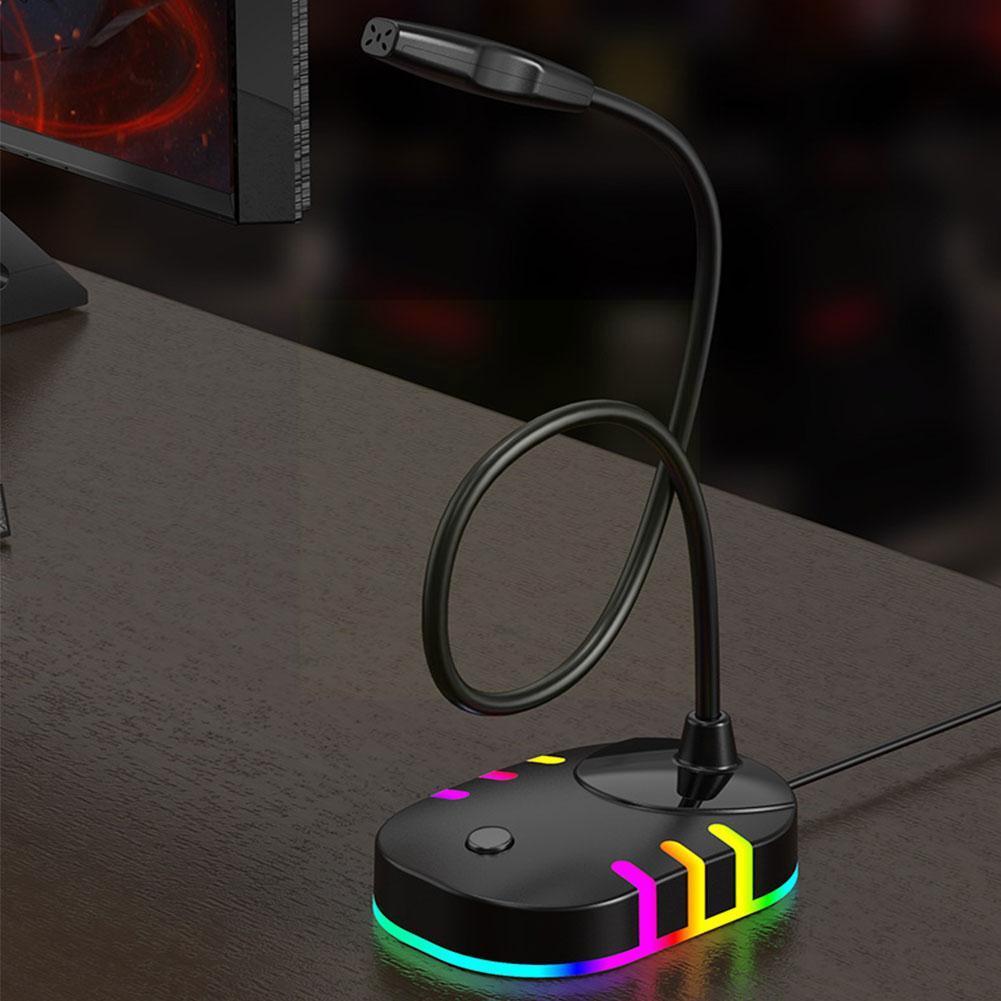 Usb Microphone Rgb Light-emitting Flexible Tube Fr... – Grandado