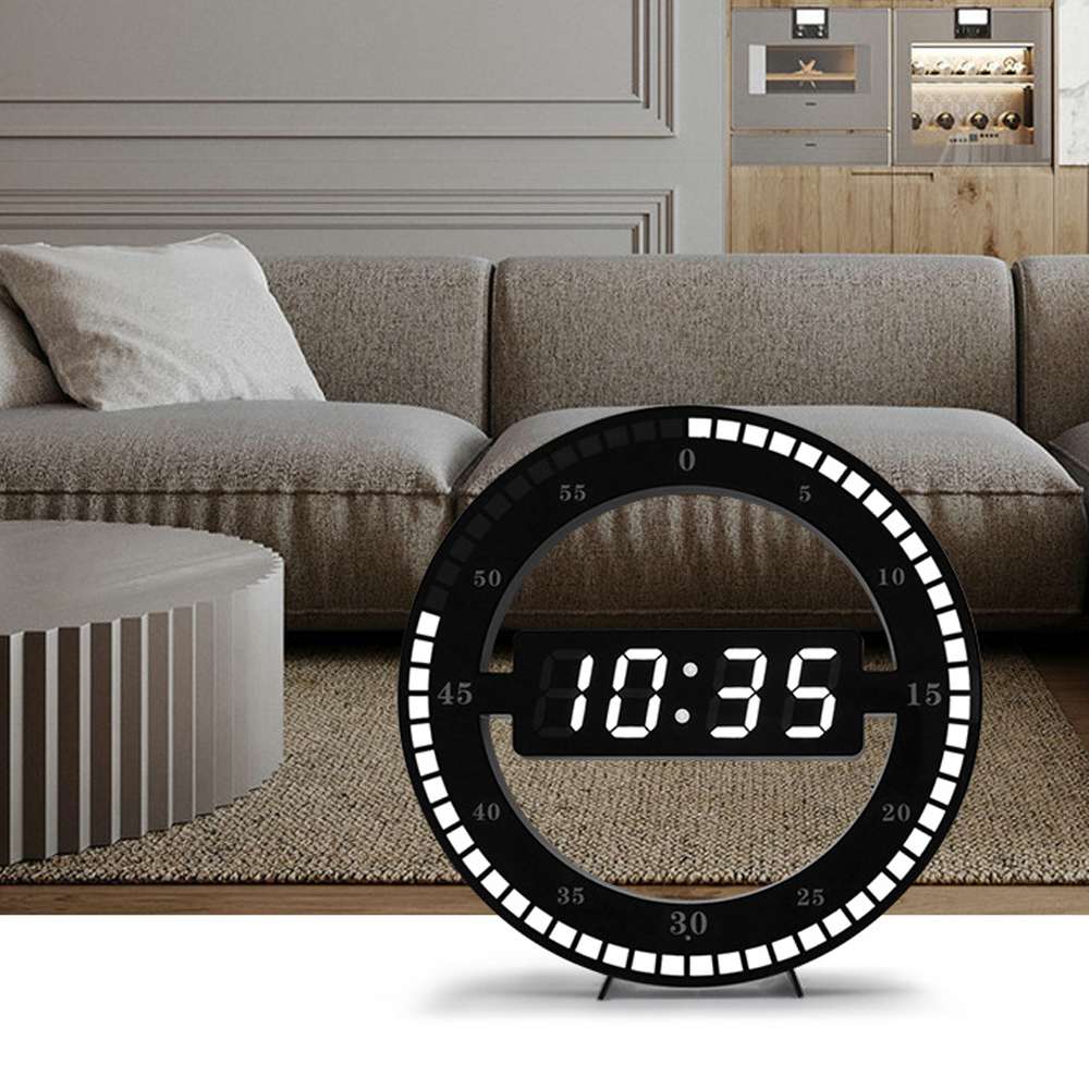 12 Inch LED Ring Wall Clock Automatic Photosensiti... – Grandado